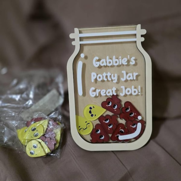 Potty Training Reward Jar, Kids Toilet Reward, Poo Tokens, Potty Jar ...