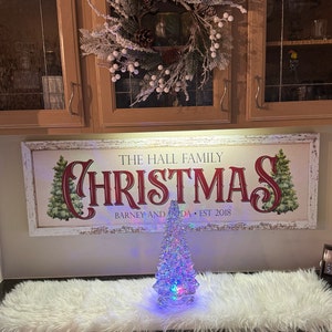 Personalized Christmas Sign, Personalized Christmas Decor - Etsy