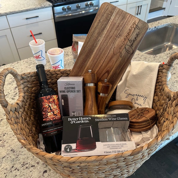 New Home Gift, Housewarming Gift Basket, Real Estate Closing Gift ...