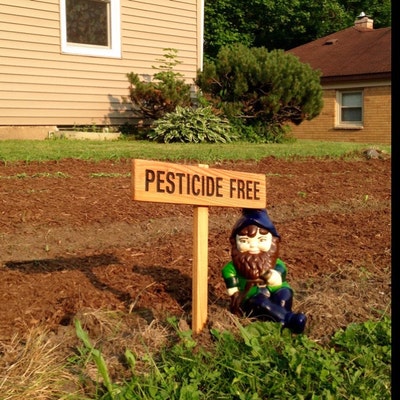 Pesticide Free Sign, Outdoor Marker, Yard Art, Organic Garden, Garden ...