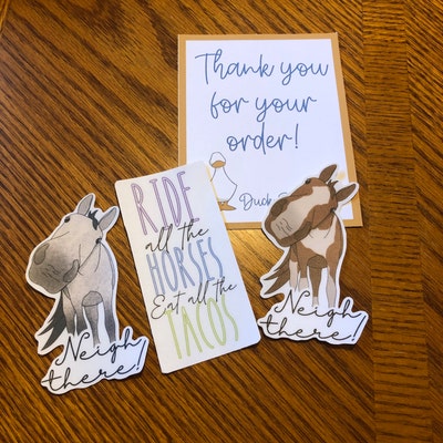 Customizable Animation Horse Sticker Personal Decal Cartoon Horse Gift ...