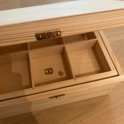 A4 Size Unfinished Wood Box Large Wooden Box Wooden Documents Storage ...