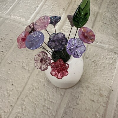 JUST FOR YOU Custom Bouquet Miniature Glass Flower Bouquet Made for You ...
