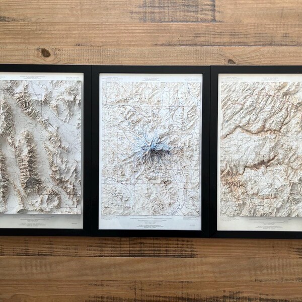 World Mercator Projection Topographic Map: Minimalist Style Giclée ...