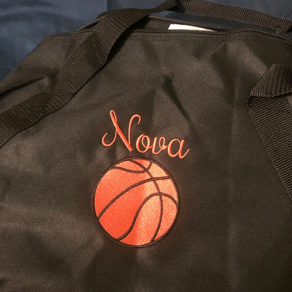 Personalized Monogrammed Embroidered Basketball Duffel/duffel Bag ...