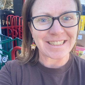 Wooden im Just Here for the Pie Earrings - Etsy