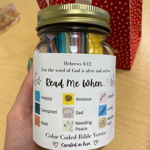 Read Me When Bible Verse Jar Scripture Jar, Bible Verses for Emotions ...