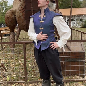 PDF MEDIUM Mens Renaissance Side Tie Doublet Vest With Tabs Collar ...