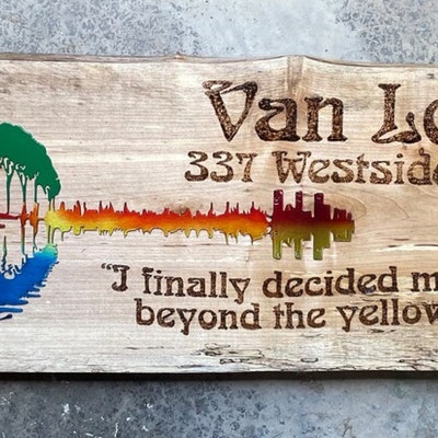 Custom Wood Burned Signs Live Edge Each One is a Unique, Handmade Piece ...