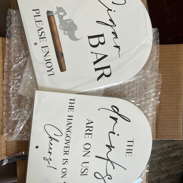 Cigar Bar Acrylic Sign, Cigar Bar Sign, Cigar Bar, Wedding Cigar Bar ...