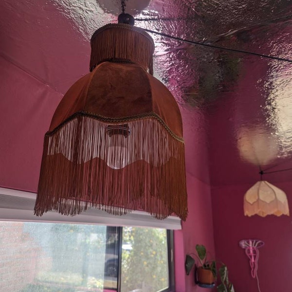Handmade Lampshade With Fringes-victorian Lampshade Only-luxury Ceiling ...