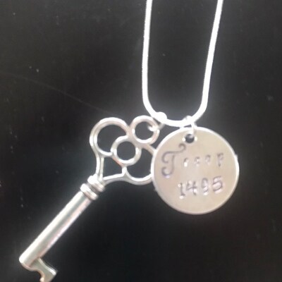 Girl Scout Bridging to Cadette Silver Key Necklace - Etsy Ireland