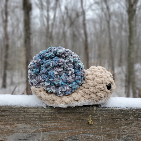 Crochet Snail Pattern, Snail Mail the Snail, Chunky Amigurumi Insect ...