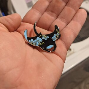 Pink Blossom Manta Ray Hard Enamel Pins Rays Manta Ray | Etsy