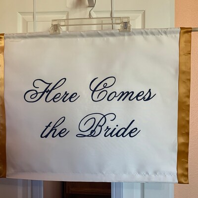 Here Comes the Bride Banner Wedding Ceremony Decoration Aisle Decor ...