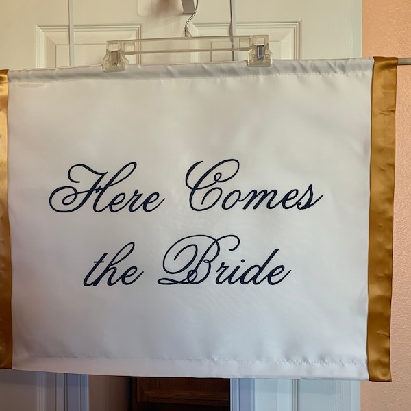 Here Comes the Bride Banner Wedding Ceremony Decoration Aisle Decor ...