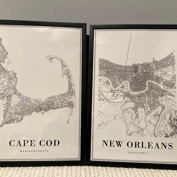 Custom City Map Printable, Personalized Map Poster, Digital Download ...