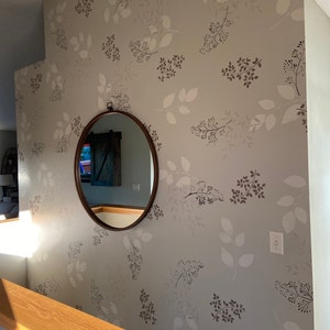 Watercolor Leaves Wall Pattern Kit FLORAL WALL STENCILS - Etsy