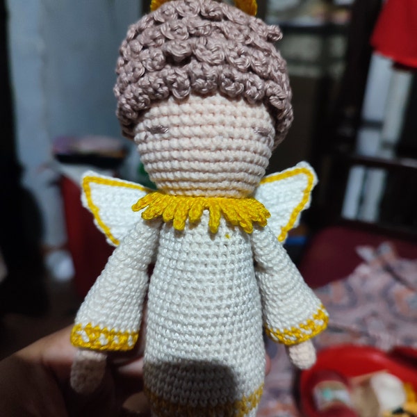 Crochet Nativity Set: Angel, Baby Jesus, Mary, Joseph, Donkey and Sheep ...