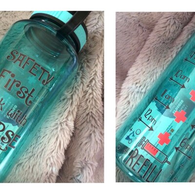 Safety First Drink With A Nurse Motivational Water Bottle - Etsy