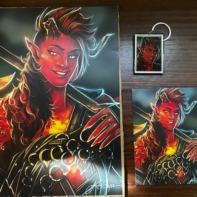 Critical Role Veth Brenatto 7cm Acrylic Glitter Keychain - Etsy