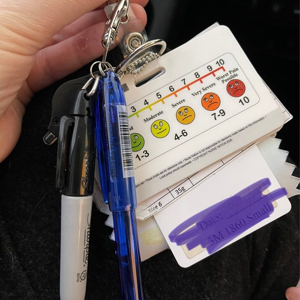 Sharpie and Pen Keychain | Badge Reel Sharpie | Badge Reel Pen ...