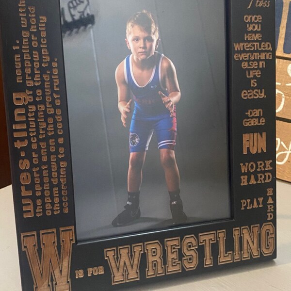 Personalized Wrestling Picture Frame: Engraved Gift for Wrestler - Etsy