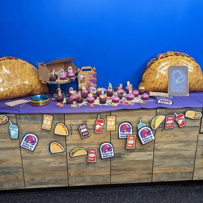 Taco Bell Banner Taco Bell Party Taco Bell Birthday Taco Bell Stickers ...