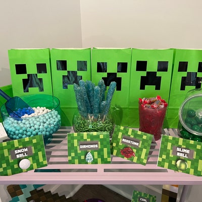 56 Mine Themed Birthday Food Signs Instant Download - Etsy