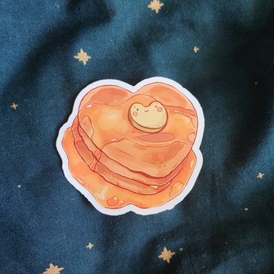 Pancake Frog Sticker Cute Kawaii Sweets Frog Sticker Froggy Sticker ...