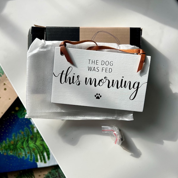 Cute Little Dog Fed Sign - Dog Feeding Tracker - Did You Feed the ...