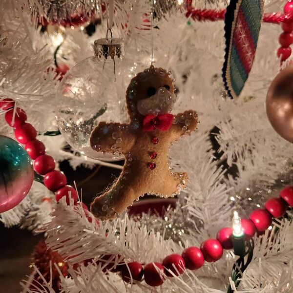12 Days of Christmas Hand Made Felt Partridge and Pear Beaded Ornaments ...