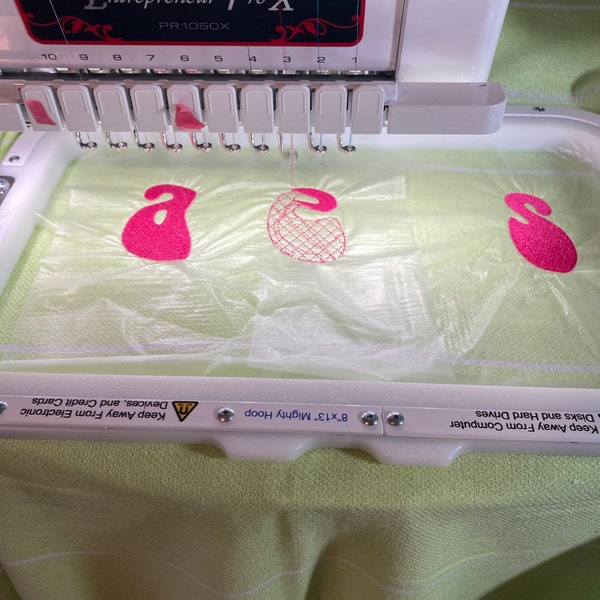 Cursive Embroidery Font Alphabet, Script Machine Embroidery Font, BX ...