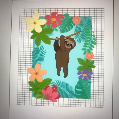 Smiley Sloth Clipart Cute Sloth Graphics, Digital Download - Etsy