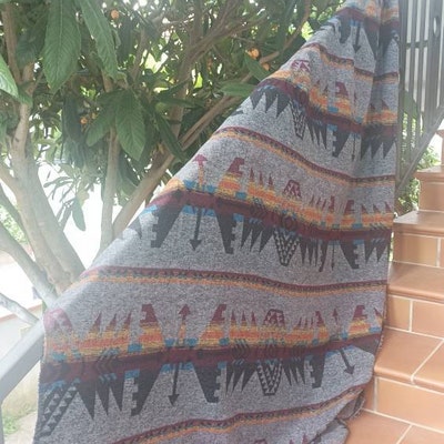 Aztec Wool Fabric by Meter / Southwestern / Printed Wool/ Soft Finish ...