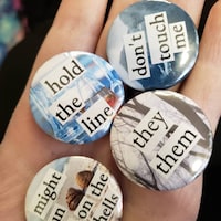 Handmade Collage Pin: 3-PACK CUSTOM ORDER - Etsy