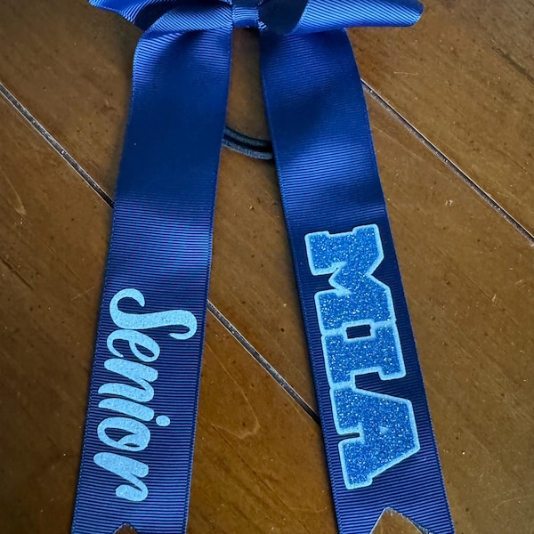 The Addy College Cheer Bows Designed in Your Team Colors. Writing on ...