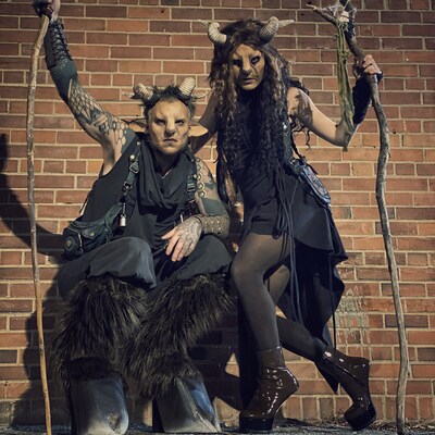 Satyr Faun Gelfling Fairy Elf Cosplay LARP Halloween Latex Pointed Ears ...