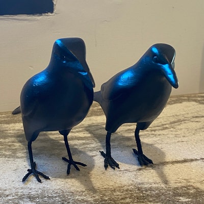 Mini Crow 3.5h Hand Carved Wooden Bird - Etsy Canada