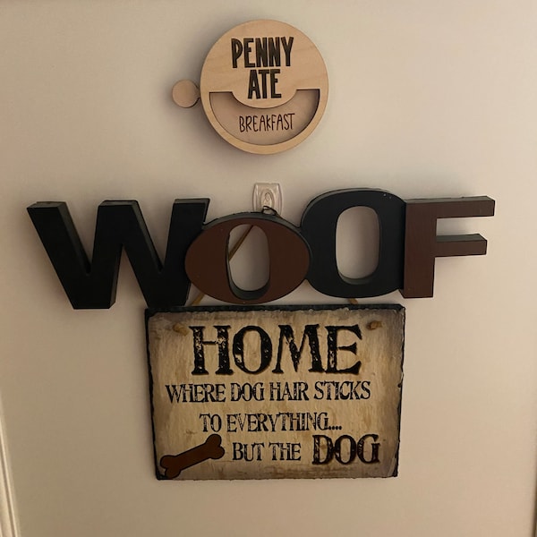 The Dog is Inside or Outside Reminder Sign Dog In/out Wooden Door ...