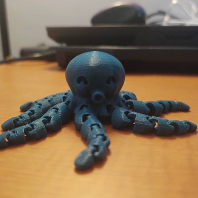 3D Printed Octopus Articulated Pink Octopus Toy - Etsy