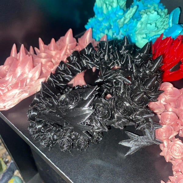 Rose Dragon, Cinderwing3d, STL File for 3D Printing, STL Print Files ...