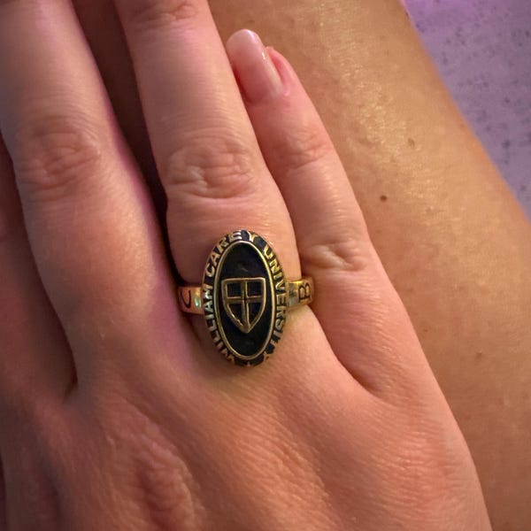 Gold Color Class Ring for Girl - Etsy