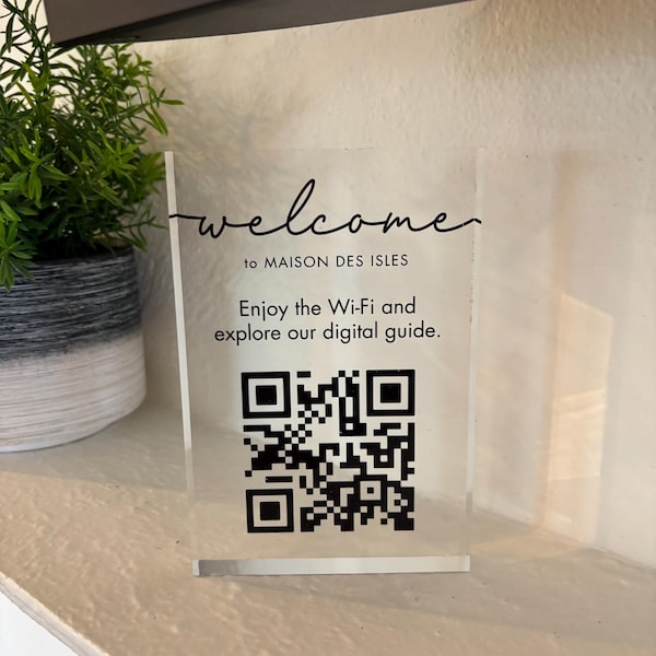 Custom Multi QR Code Sign, Personalized Small Business Social Media QR ...