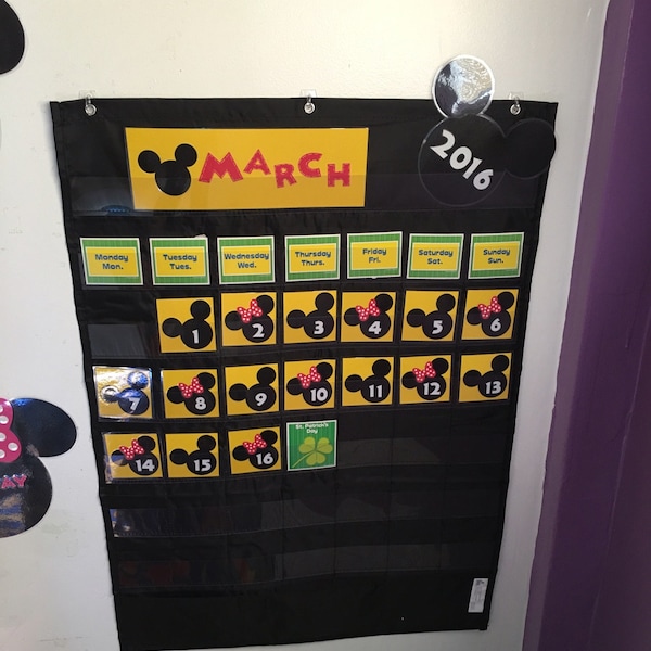 Preschool Kindergarten Classroom Mickey Minnie Mouse Days of the Week ...