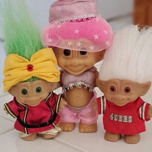 Vintage Ace Novelty Treasure Troll Doll, Purple Hair, Purple Diamond ...