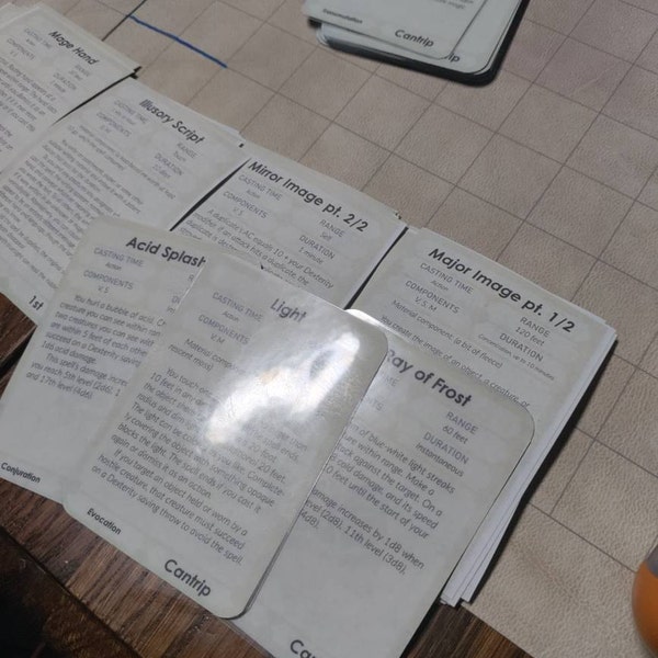 Dnd Spell Cards for Every Class | MEGA SPELLS BUNDLE | D&d Spellbook ...