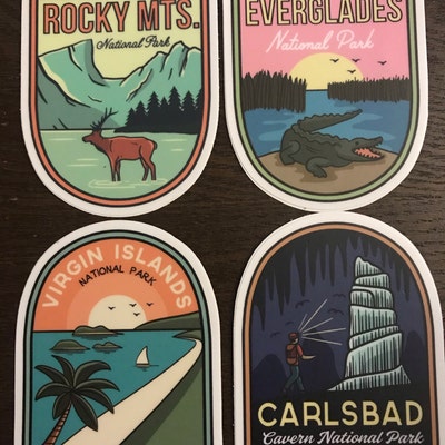 National Park Stickers GET 3 6 10 20 30 or 63 Vinyls - Etsy