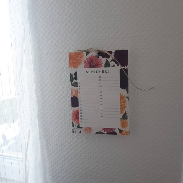 Perpetual Calendar, Floral, Home Decor, Illustration, Planner, Wall ...