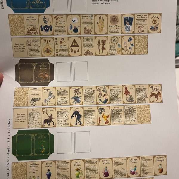 3 Printable Magical Books With Pages - Spells, Potions and Magical ...